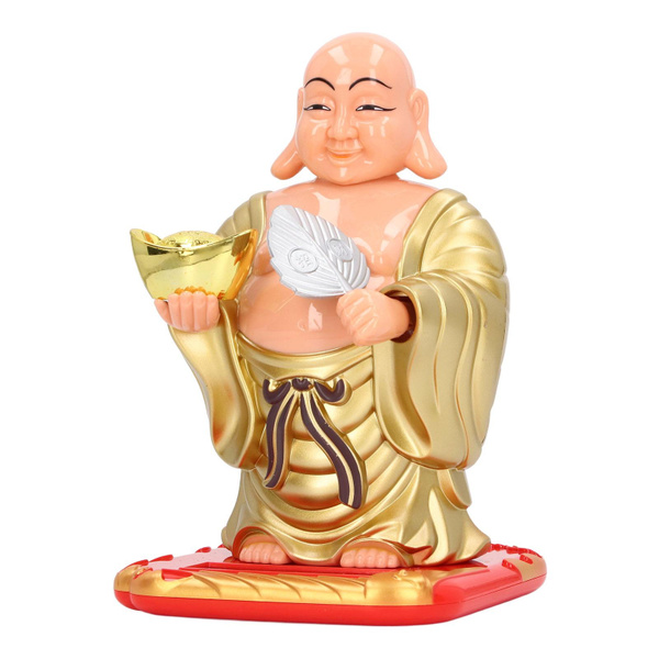 Solar Maitreya Buddha Statues Energy Saving Laughing Buddha Statue Head ...