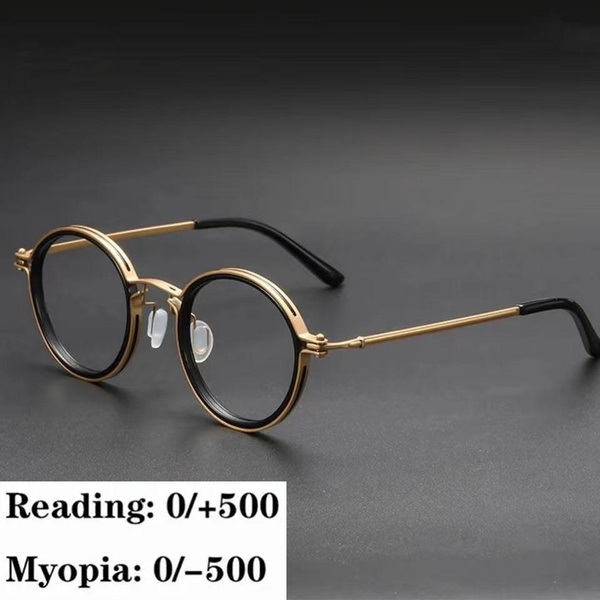 Punk Metal Men Women Reading Glasses Prescription Myopia Glasses round ... Punk Metal Men Women Reading Glasses Prescription Myopia Glasses round ...