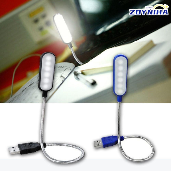 Zoyniha Portable USB LED Mini Book Lamp, Reading Lamp, Desk Lamp, Flexible 6Led USB Lamp, for ...