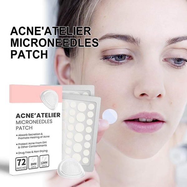 72x Acne Microneedles Patch Pimple Hydrocolloid Stickers Spot Cover ...