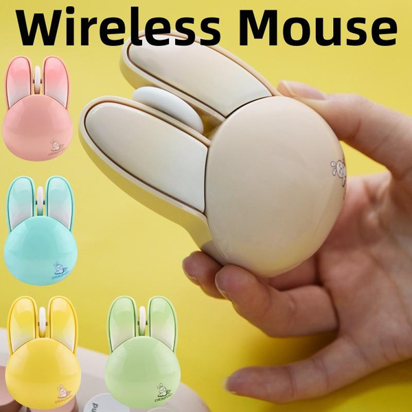 2023 New Cartoon Wireless Mouse Cute Rabbit Design 3D Ergonomic Mice ...