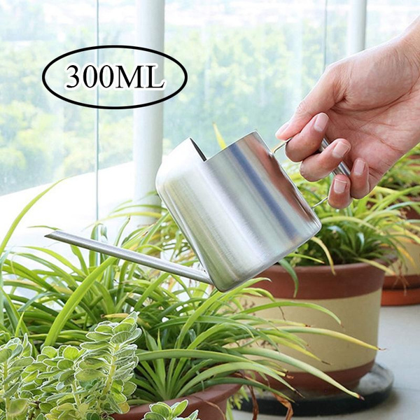 300Ml Watering Kettle Stainless Steel Watering Can Long Mouth Garden ...