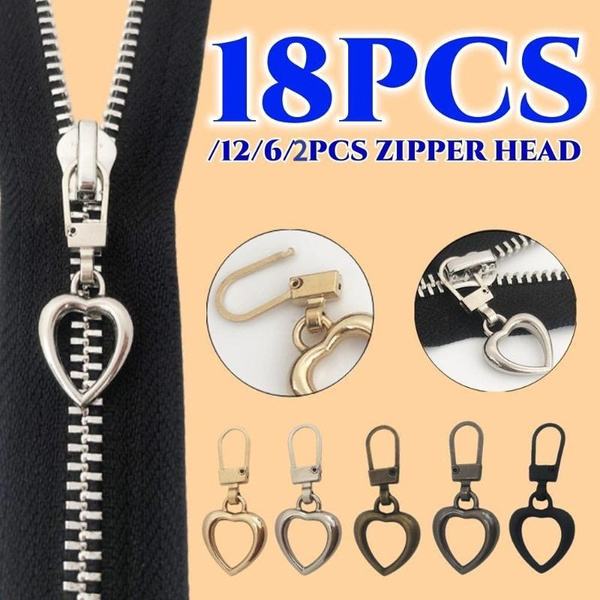 18/12/6/2PCS Alloy Universal Zipper Puller for Clothing Zip Fixer ...