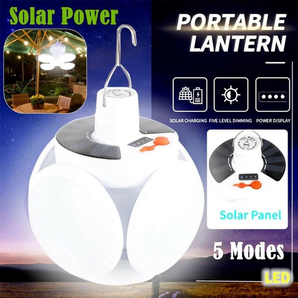 Solar Light Bulb LED Garage Light Solar Emergency DC Rechargeable ...
