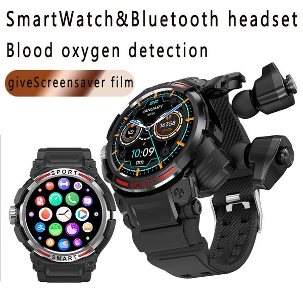 New pattern mart Watch with Earbuds, 3 in 1 Round Fitness Tracker,1 ...