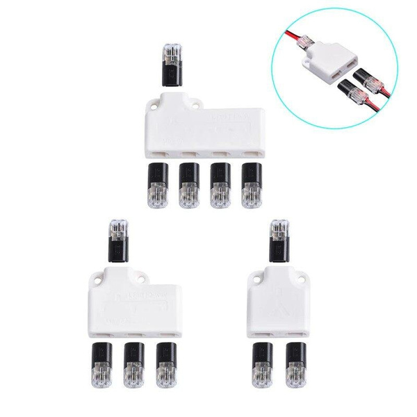 LED Wire Connector Splitter Box with Connector for Audio Auto Moto ...