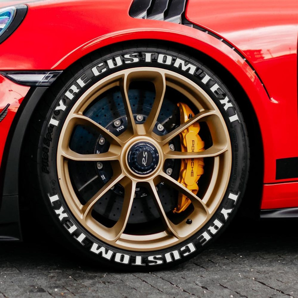 Car Sticker Custom Text 3D PVC Tyre Letter Number Stripe Stickers ...