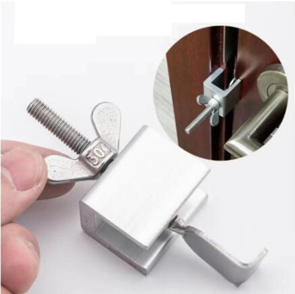 Portable Door Stopper Stainless Self-Defense Doorstop Lock Travel Anti ... Portable Door Stopper Stainless Self-Defense Doorstop Lock Travel Anti ...