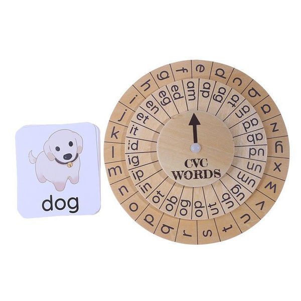 Wooden Reading Blocks Consonant Vowel Spelling Game Cards Montessori ...