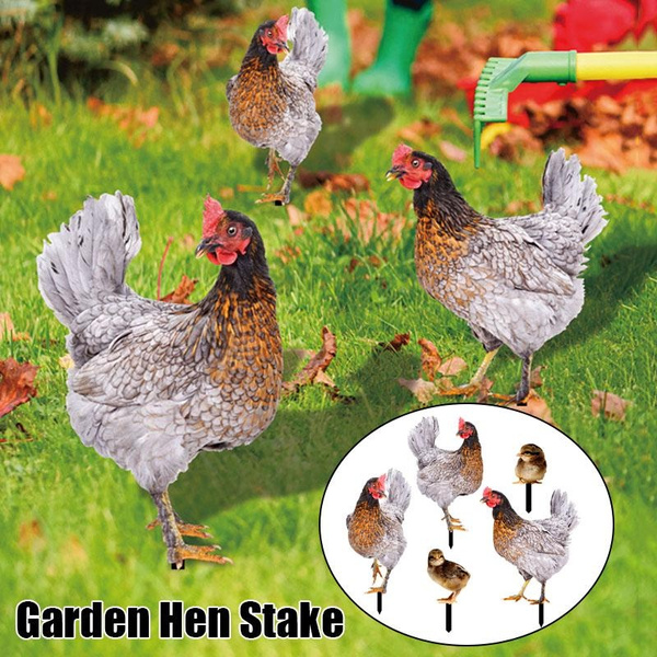 1Pc Garden Hen Stake Decorative Yard Patio Lawn Acrylic Stake Art ...