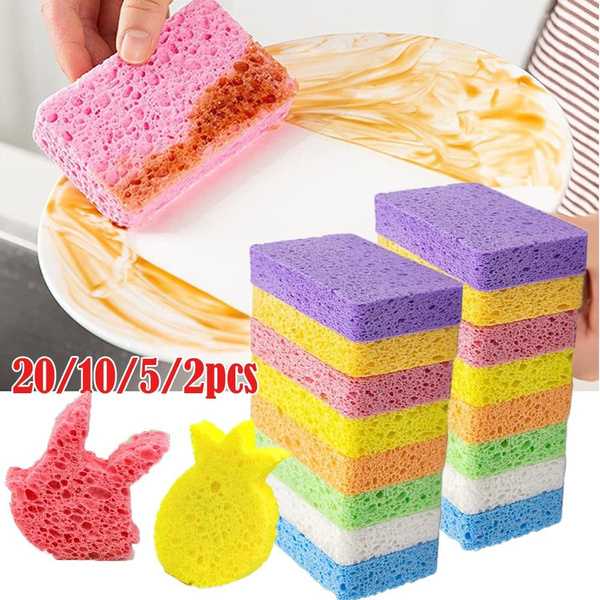 20/10/5/2pcs Kitchen Sponges Cellulose Sponges Non-Scratch Natural Dish ...