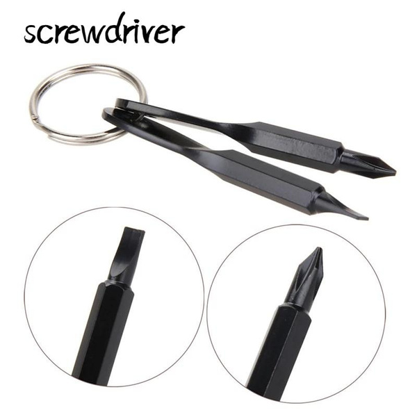 Slotted Phillip Screwdriver Set with Key Rings Mini Portable ...