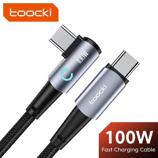 Toocki 100W Type C to Type C Cable 5A Fast Charging Charger Data Cord ...