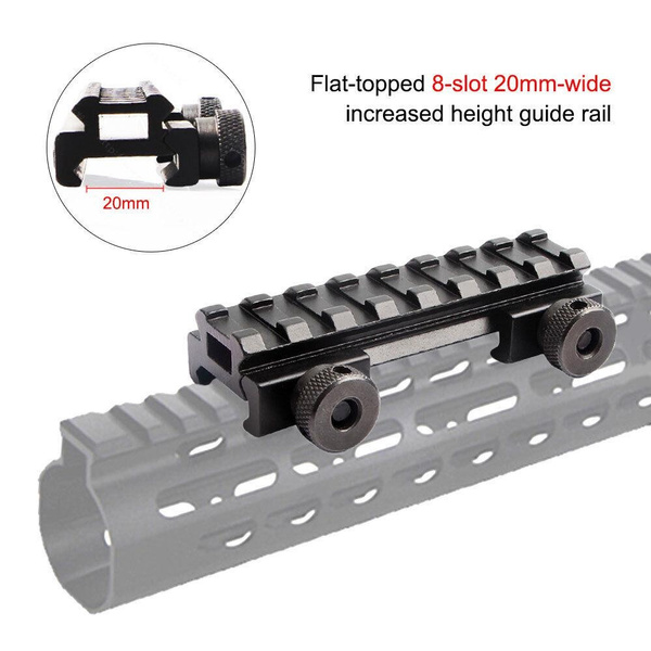 Rifle Riser Base Mount Adapter Dovetail 8-Slot for Picatinny 20mm Rail ...