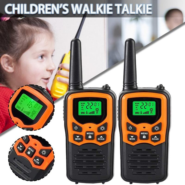 2Pcs Durable Handheld Walkie Talkie Kids Two-way Radio Set UHF 400 ...