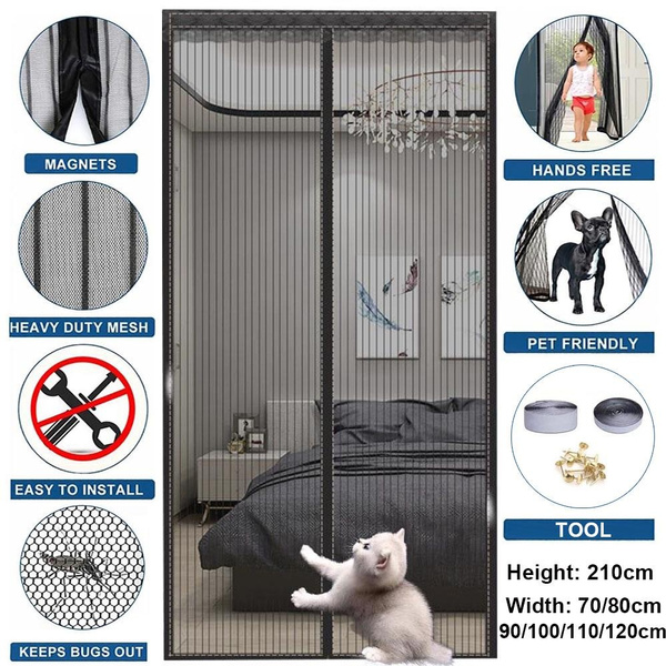 6 Size Magnetic Screen Door Mesh Self Seeling Door Screen Anti Mosquito ...
