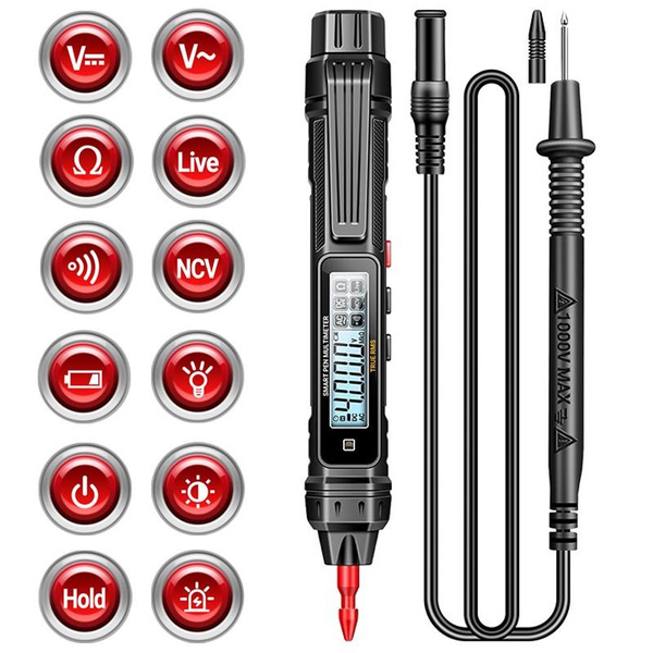 4000 Counts Multimeter, Non-contact Pen-type Multimeter, AC/DC Voltage ...