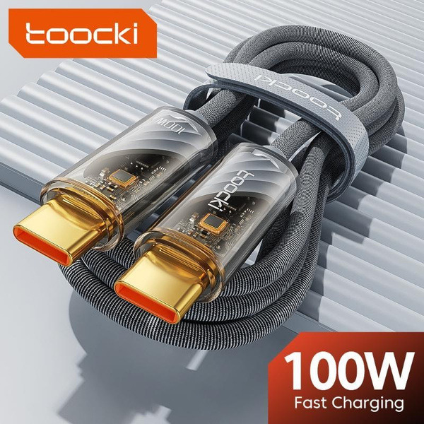 Toocki PD 100W USB C To Type C LED Display Cable Fast Charging 480Mbps ...