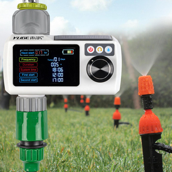 Solar Sprinkler Timer Solar Rain Sensing Automatic IP68 Waterproof Real ...