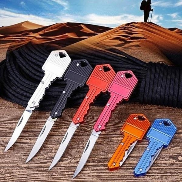 Portable key folding knife key chain knife camping mini knife 7 colors ...
