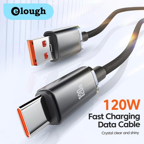 Elough 6A 120W Type C Fast Charging Cable USB C Cable Type C USB Data ...