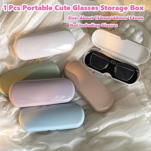 1 Pcs Plastic Portable Glasses Storage Box Travel Cute Sunglasses ...