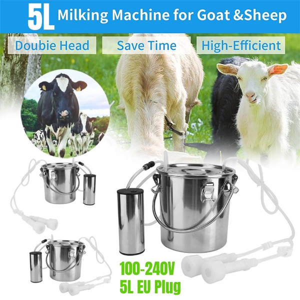 Melkmaschine Kit, 5L Elektrische Melkmaschine Portable Edelstahl Melker ...