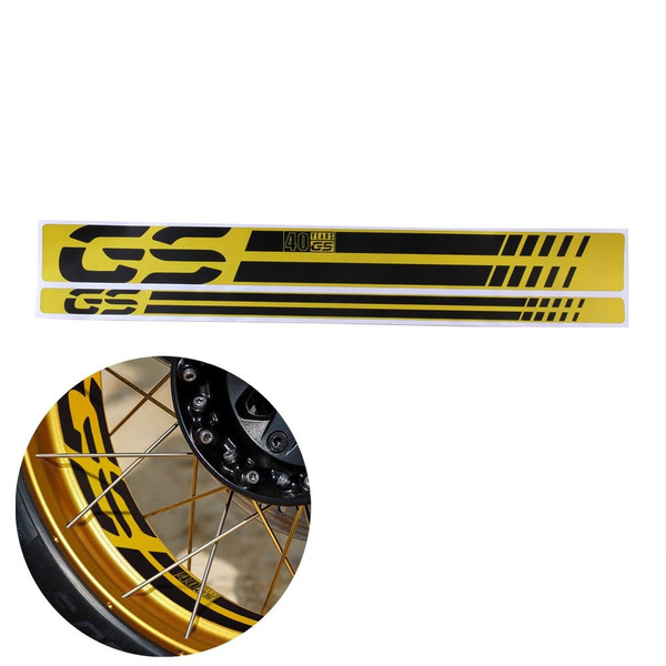 Sticker 40 YEARS GS Front Rear Wheel Decal For BMW R1200GS LC R1250GS ...