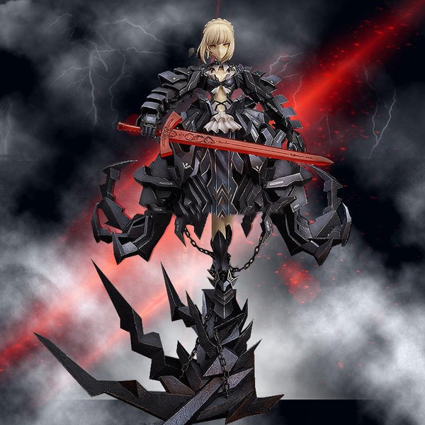 33cm Fate/Stay Night Anime Figure The King Black Saber Huke Ver Figure ...