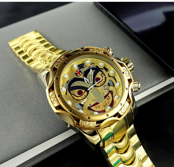 Undefeated Clown Joker Men Watch 54mm Big Dial Luminous Invincible ...