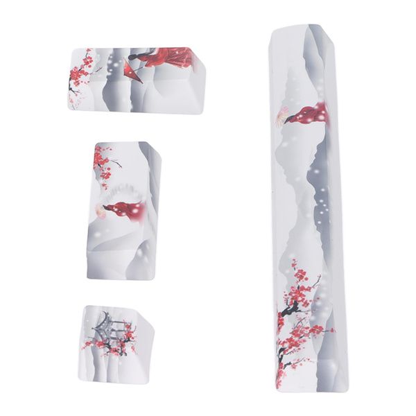 4 Keys Mechanical Keyboard Keycaps DIY PTB Keycaps Ice Capped Mountain ...