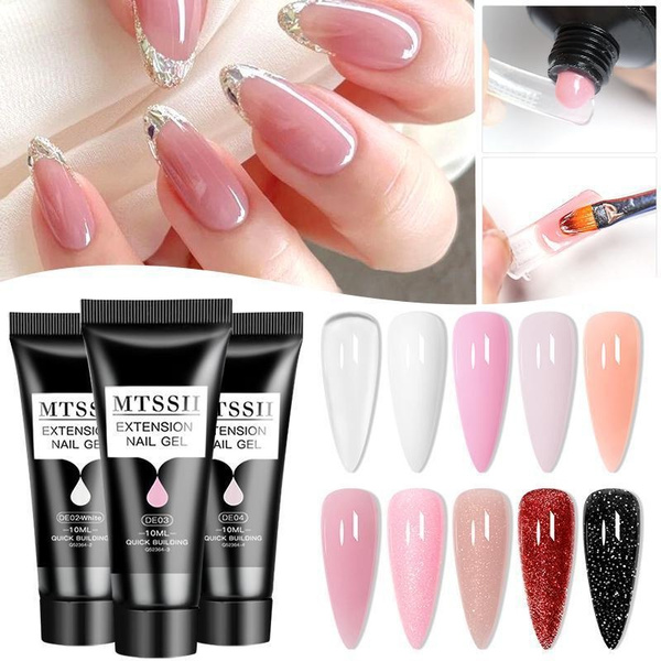 MTSSII 10ml Acrylic Extension Gel Nail Polish Extension Soak Off UV Gel ...