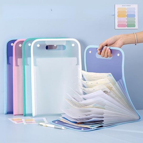 A4 Portable Vertical Organ Bag Thickened PP Translucent Folder Student ... A4 Portable Vertical Organ Bag Thickened PP Translucent Folder Student ...