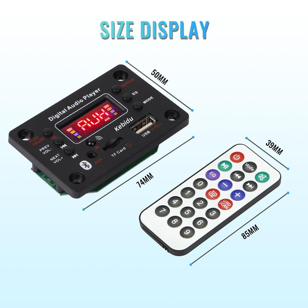 LED Digital Display Car MP3 PlayerCar Audio USB TF FM Radio Bluetooth ...