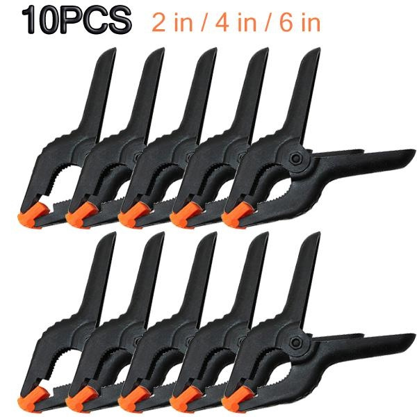 10pcs 2in/4in/6in Spring Clamp DIY Woodworking Tool Plastic Nylon Clamp ...