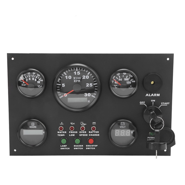 Boat Control Panel, Oil Pressure Multi Function Switch Panel Voltage 5 ...