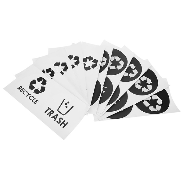 Autocollant De Poubelle20X/Set Round Recycle Trash Sticker Decal ...