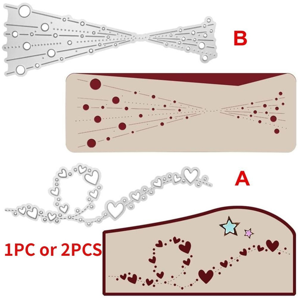 1/2pcs Cutting Dies for Cards Making Decor, Spotty Line Cutting Die ...
