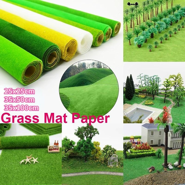 35x100/35X50/25X25cm Landscape Grass Mat Artificial Grass Lawn Turf Mat ...