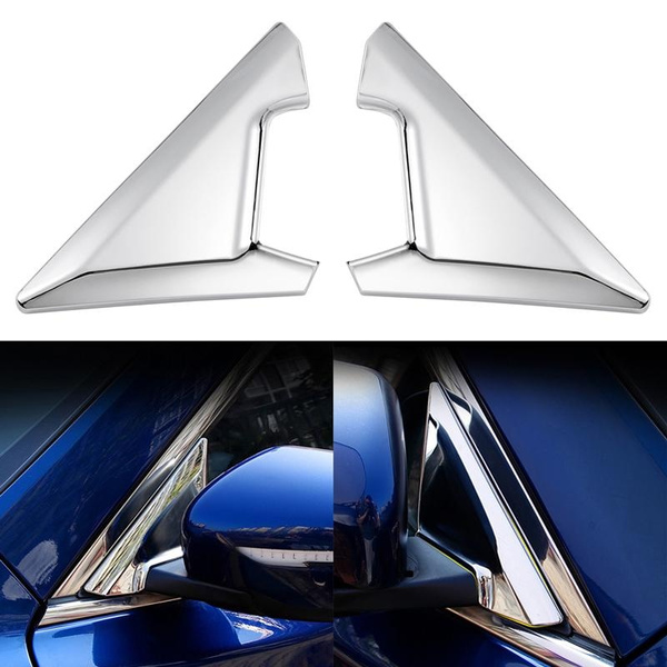 2 Pcs Car Front Rearview Mirror Door Window A-Pillar Triangle Trim ...