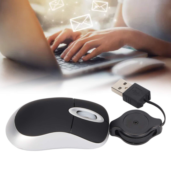 Mini Portable Wired Mouse Travel Mice 5V For Computer Laptop Desktop PC ...