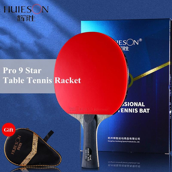 Huieson Pro 9 Star Table Tennis Racket 7Ply ALC Double Pimples-in ...