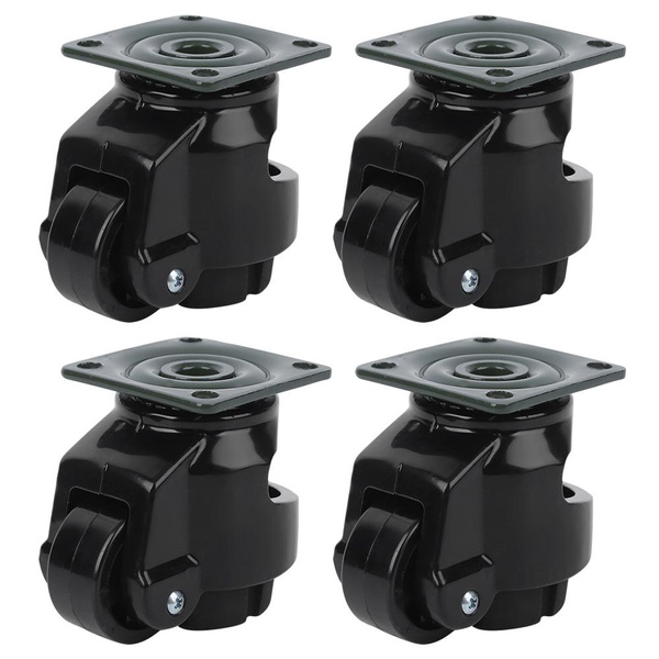 4PCS Nylon Levels Adjustment Caster GD‑40F Heavy Duty Industrial Roller ...