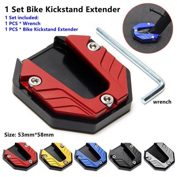 Universal Bike Kickstand Extender Motorcycle Bicycle Foot Support Pad ...