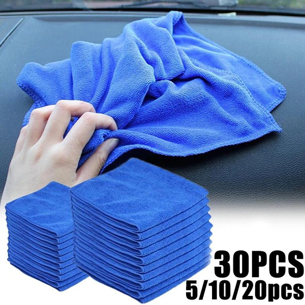 Microfiber Thin Towels for Car Cleaning Soft Drying Cloth Hemming Water ...