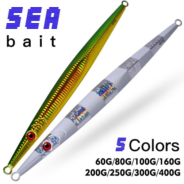 60/80/100/160/200/250/300/400g Large fishing bait casting jig fishing metal jig slow pitch ...
