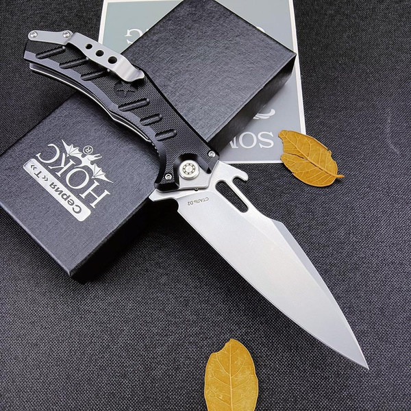 RUSSIA HOKC Tactical Folding Knife Multifunctional Hunting Knives D2 ...