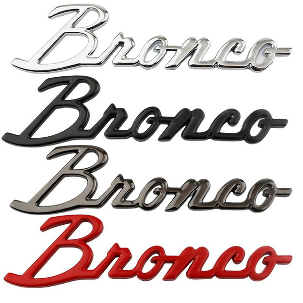 3D New Ford Bronco Letter Car Logo Bronco emblem Fender Sticker Tail ...