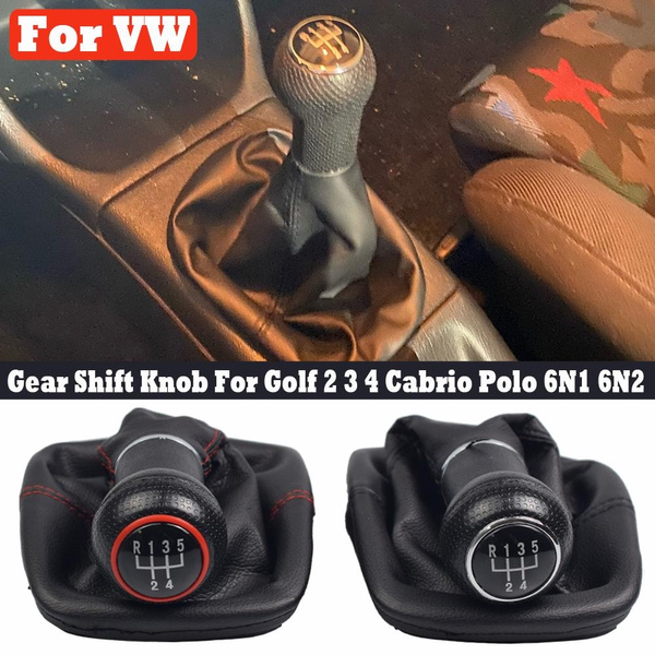1pc Leather 5 Speed Manual Transmission MT Gear Shift Knob Gaiter ...