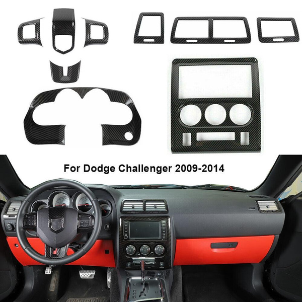 9 Pcs Center Console Dashboard Trim Cover Kit Steering Wheel Navigation ...